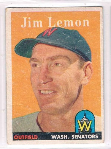 1958 Topps #15 Jim Lemon Washington Senators | eBay