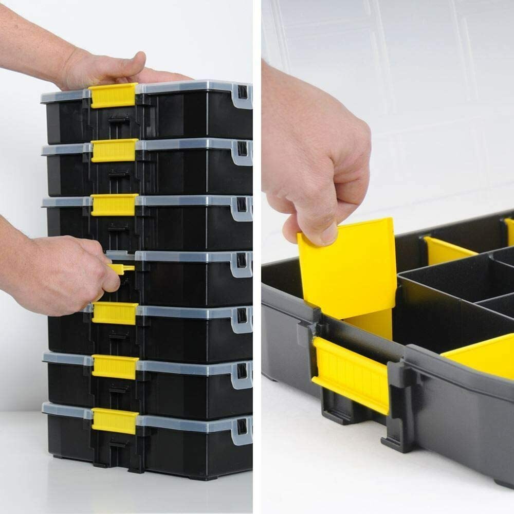 STANLEY SORTMASTER PRO TOOL ORGANISER SCREWS NAILS STORAGE CASE BOX ...