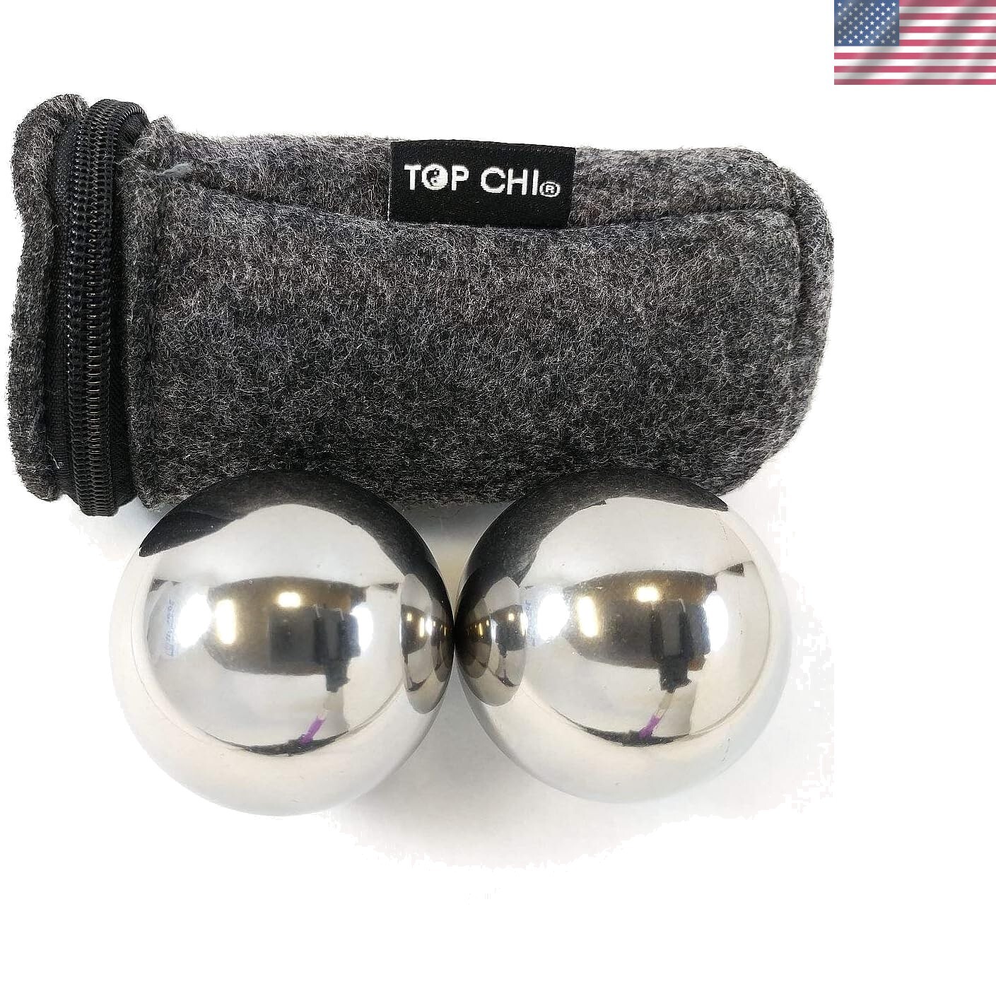 Solid Stainless Steel Baoding Balls - 1 lb Hand Strengthening Set with ...