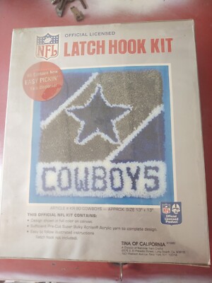 vintage latch hook rug crafts kits NFL DALLAS Cowboys | eBay