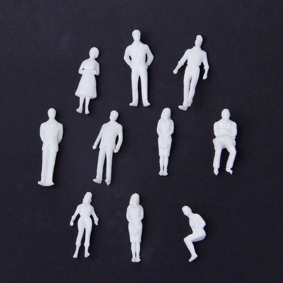 1:75 Scale Model Miniature White-Figures Human Architectural Model 50 ...