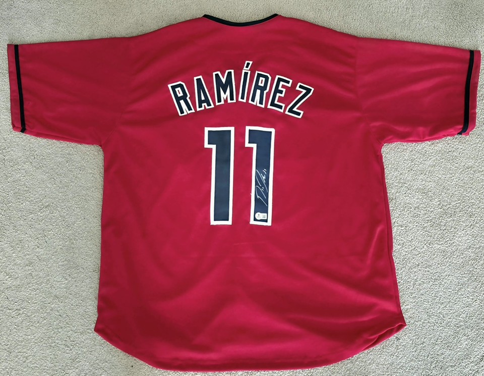 🔥 Jose Ramirez Signed Stitched Jersey Beckett COA Cleveland Guardians ...