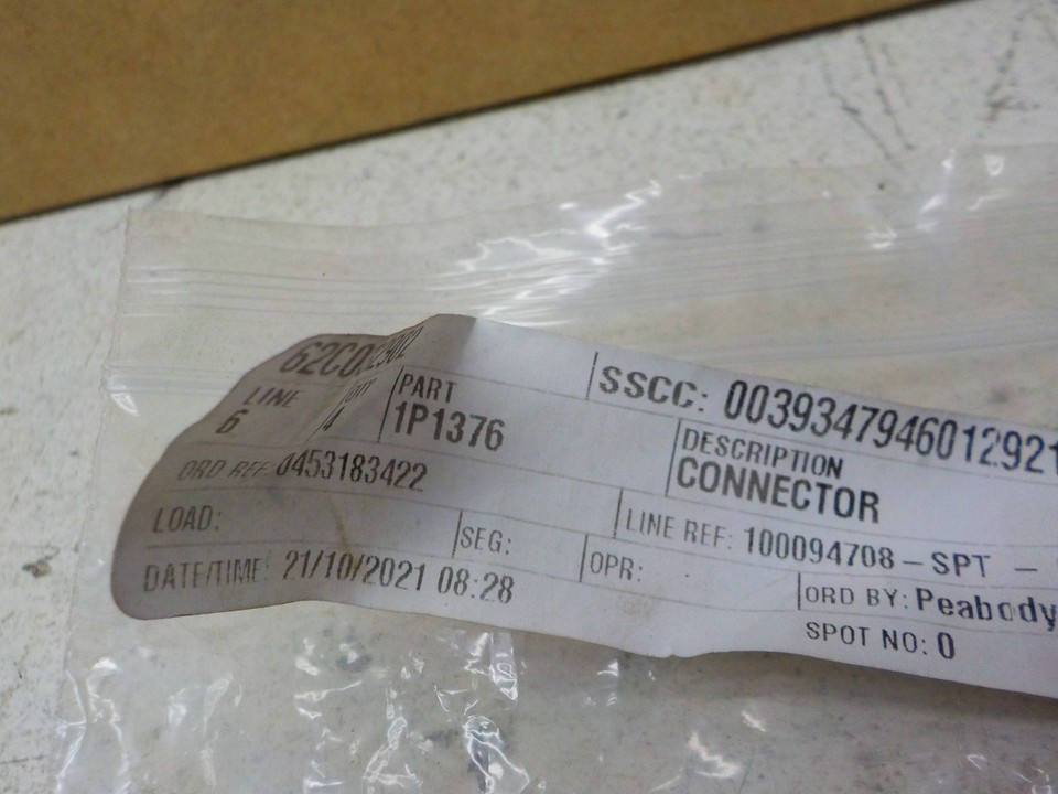 4 X CAT, Caterpillar, 1P-1376, 58.70mm Long Straight Adapter, 1P1376 ...