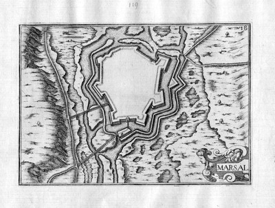 Ca 1630 Marsal Moselle Lorraine Copper Engraving Map Tassin | eBay