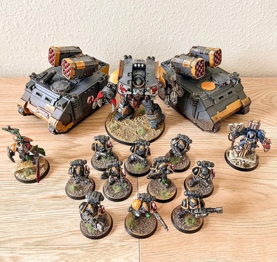 Warhammer 40k Space Marines - Painted Red Scorpions Army - (109) | eBay