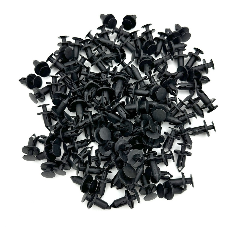 120PCS 8mm Bumper Retainer Clips Auto Car Plastic Push Rivets Fastener ...