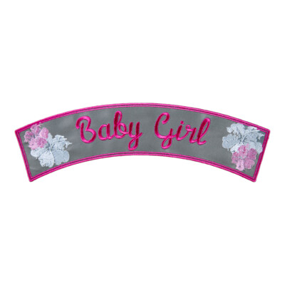 Baby Girl Hibiscus Reflective Rocker Patch, Ladies Rocker Patches | eBay