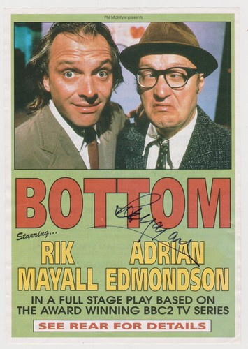Rik Mayall Signed 'Bottom' Flyer - Comedian And Actor | eBay