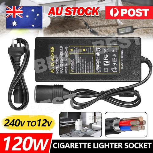 240V to 12V Socket Car Cigarette lighter Transformer 10 A Power Supply ...