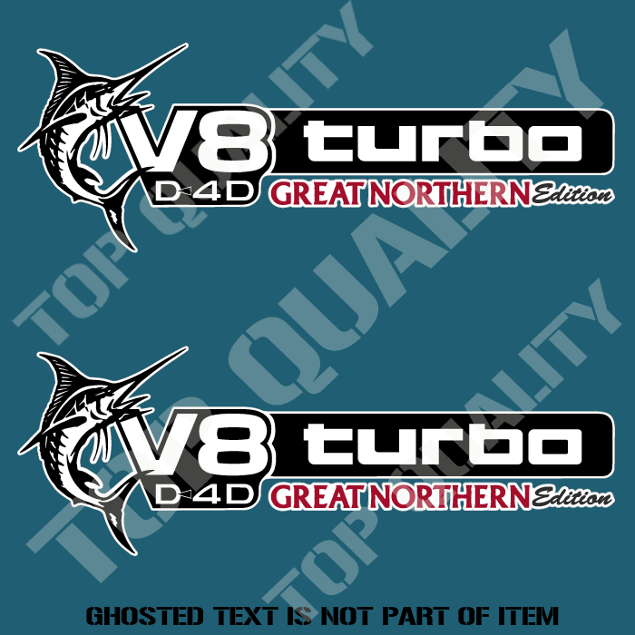 V8 TURBO D4D GREAT NORTHERN EDITION DECAL STICKER 4X4 AWD STICKERS ...
