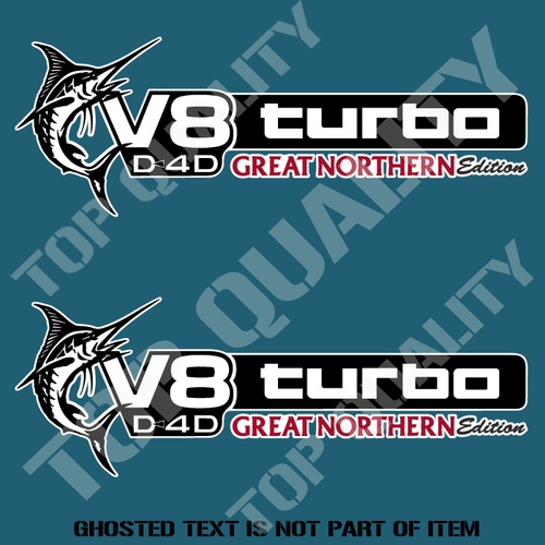 V8 TURBO D4D GREAT NORTHERN EDITION DECAL STICKER 4X4 AWD LANDCRUISER ...
