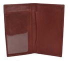 Leatherboss Genuine Leather Plain Checkbook Cover, Brown | eBay