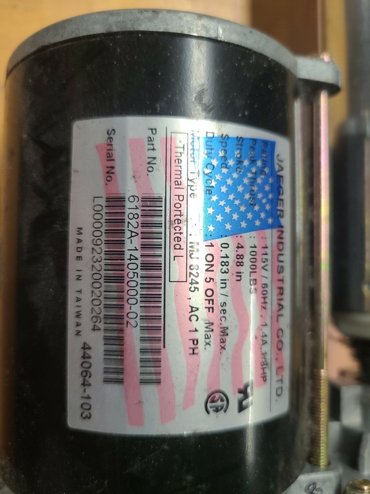 Jaeger Industrial Lift Motor MJ8245 Part # 6182A-1405000-02 | eBay