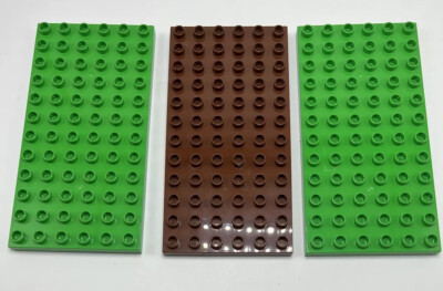 Lot of 3 Lego Duplo BASE PLATE 6x12 - GREEN & BROWN | eBay