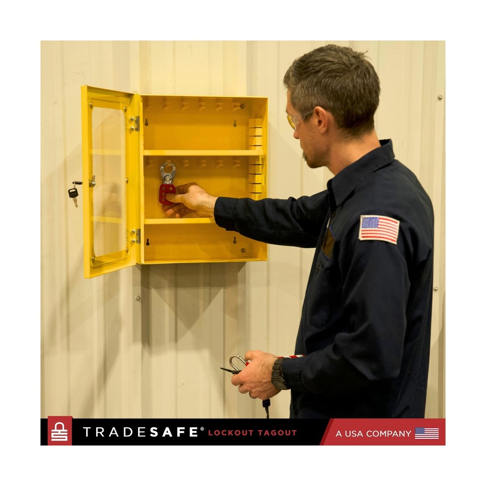 TRADESAFE Lockout Tagout Cabinet, Lock Out Tag Out Station Unfilled ...