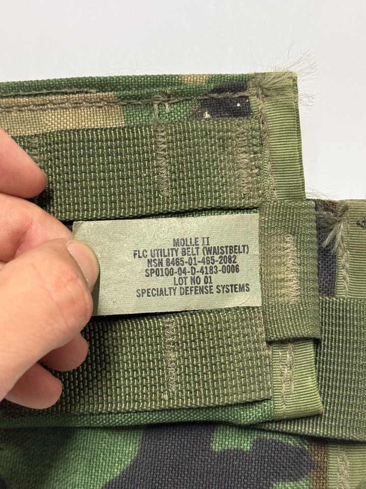 SDS Specialty Defense Systems MOLLE II FLC Utility Waist Belt Woodland ...