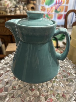 Vintage Hull Pottery Blue Drip Glaze Tea Pot Shy Of 7” Tall | eBay