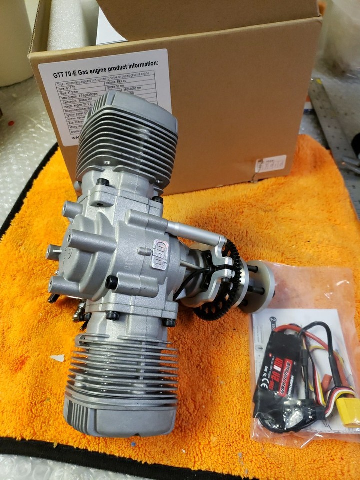 NGH Engine - NGH GTT70 Gas RC Motor - 70cc 2 STROKE GAS W/auto Start ...