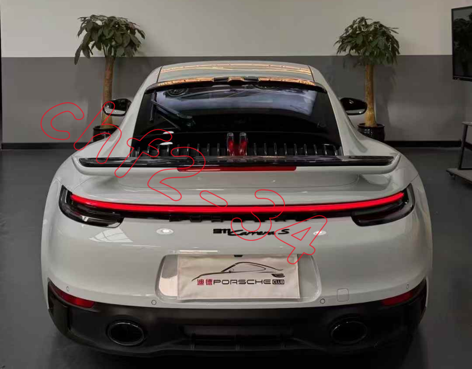 For Porsche 911 992 Coupe upgrade Turbo S Rear Trunk Spoiler Lip Wing ...