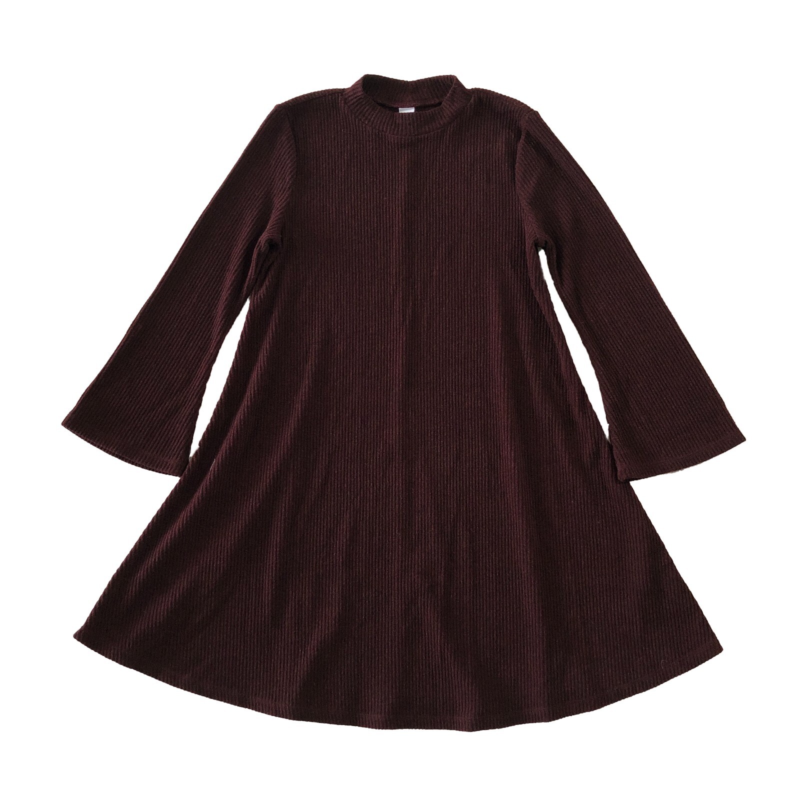 Old Navy Womens Size S Petite Maroon Mock Neck Ribbed Swing Dress | eBay
