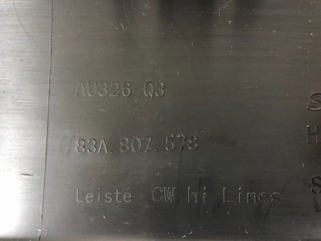 Audi Q3 S Line Rear Bumper Lower spoiler 83A807578 Genuine for sale ...