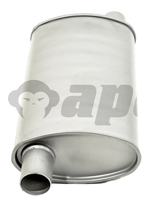 8" X 4" X 14" Long 1 3/4"ID Offset/Offset - Triple flow Universal Muffler | eBay Australia