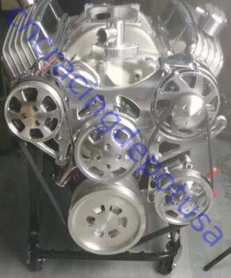 Small Block Chevy SBC 283 350 400 Alum Front Serpentine Pulley Drive ...