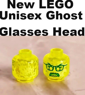 New LEGO Ghost Head Unisex GHOSTLY Spirit with Glasses :) Scary Face ...