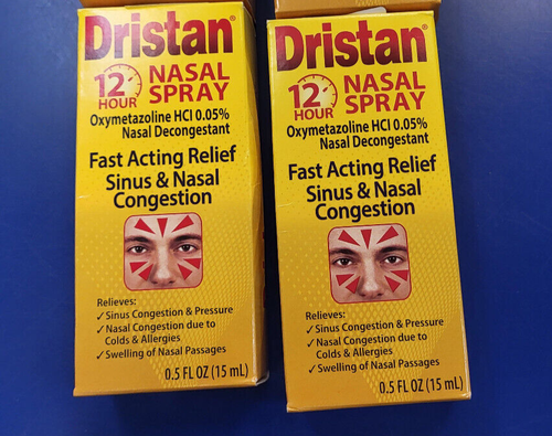 2 PACK Dristan Nasal Decongestant Spray 12 Hour 0.5 oz Exp 09/2024 | eBay