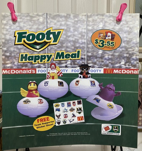 NRL RUGBY LEAGUE FOOTBALL TEAM FOOTY MEAL TOYS! MCDONALDS AUSSIE ...