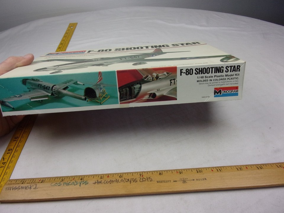 F-80 Shooting Star USAF Model kit 1:48 Monogram 1977 | eBay