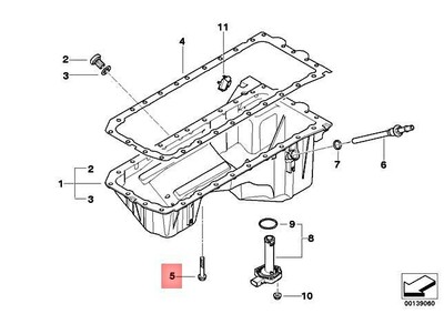 Genuine BMW E60 E60N E61 Engine Oil Pan Aluminium Bolt Set OEM ...