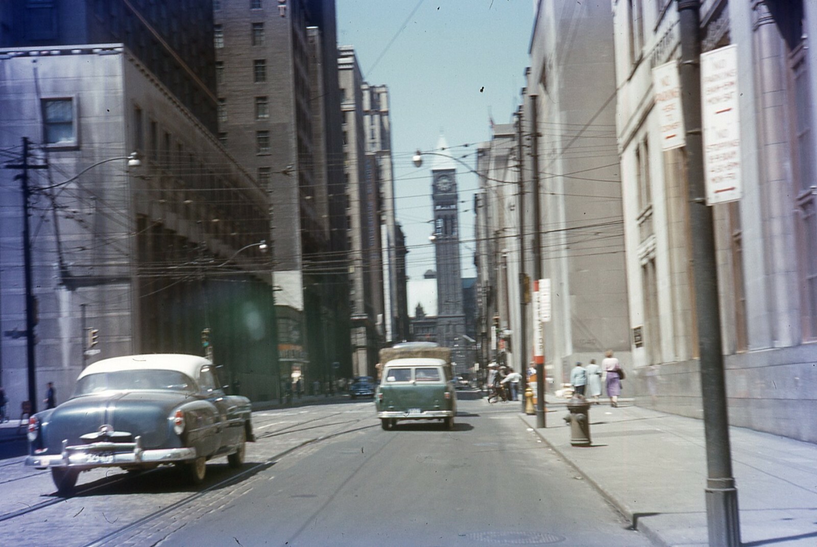1950's Slide Downtown Street Scene Cars Traffic Buffalo Cleveland ...