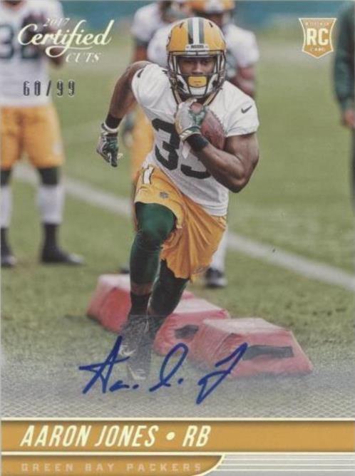 2017 Panini Certified Cuts - Rookies Aaron Jones #158 Scripts Silver ...