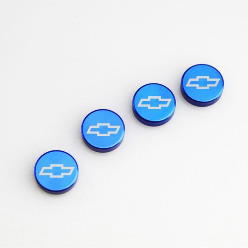 Laser Etched 4pc Blue Aluminum Chevrolet License Plate Frame bolts ...