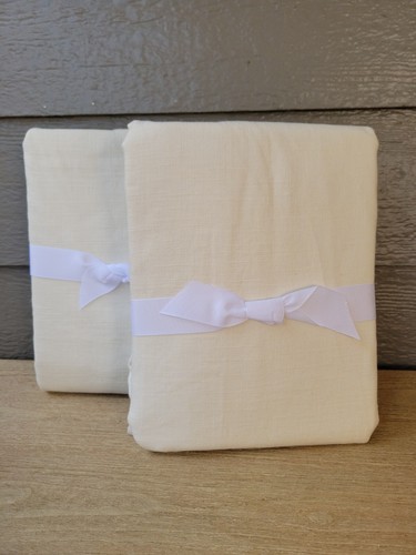 Pottery Barn Emery Rod Pocket Linen Cotton Curtain 50" x 84" Ivory Set ...