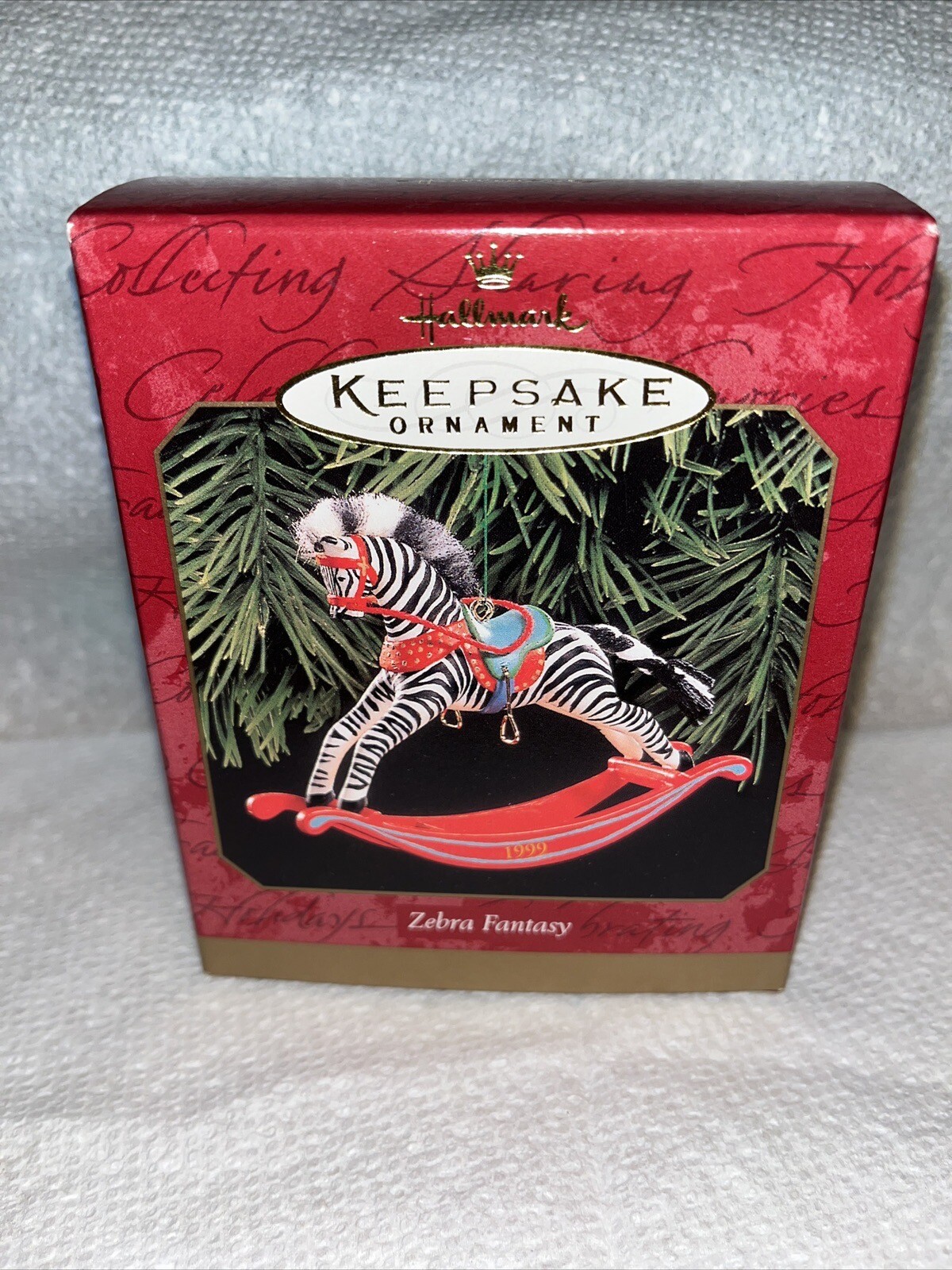 Hallmark Keepsake Zebra Fantasy Ornament Rocking Horse Safari 1999 ...