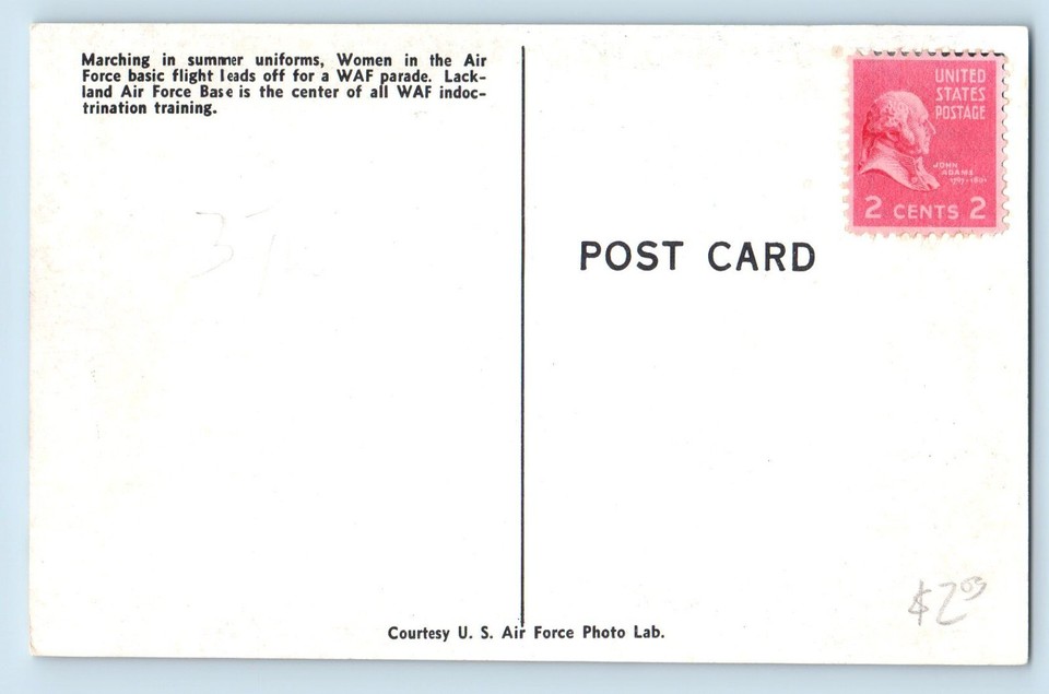 Women Marching Summer Uniforms Postcard Air Force Basic Flight WAF ...