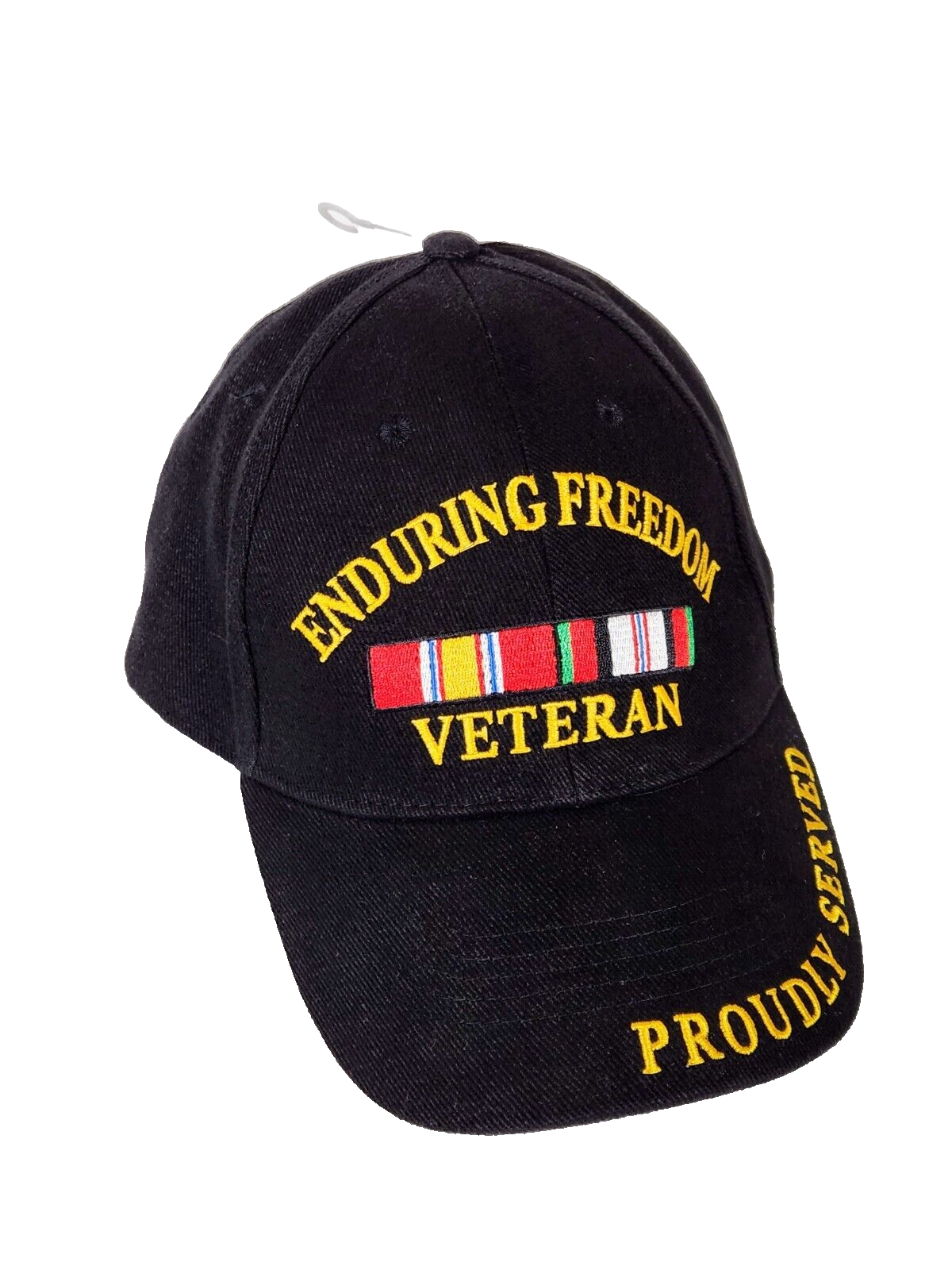 Enduring Freedom Veteran Hat Proudly Served USA black Adjustable cap New | eBay