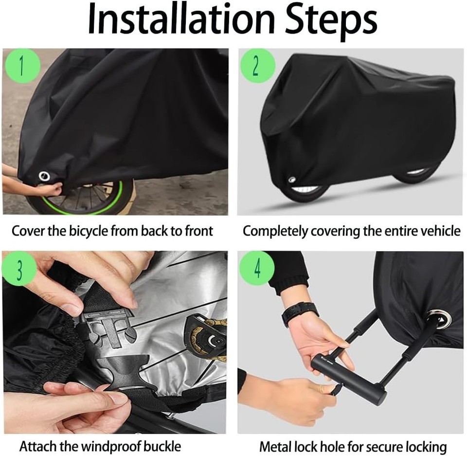 Compact 2XL Bike Cover with Lock Holes - Perfect for Outdoor Storage ...