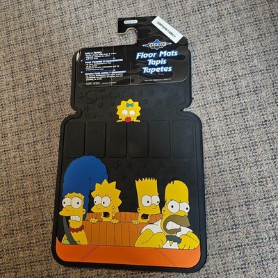 NWT Vtg Simpsons Floor Mats Front Seat 2002 Angry Homer Full Family | eBay