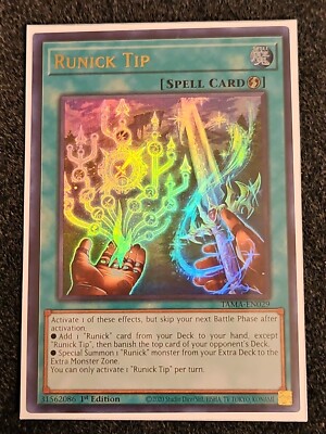 YuGiOh Runick Tip TAMA-EN029 1st Edition Ultra Rare Tactical Masters ...