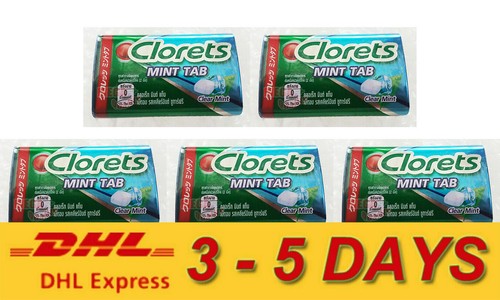 5 x Clorets MINT TAB Sugar Free GREEN CLEAR MINT Flavor Tablets 18g | eBay