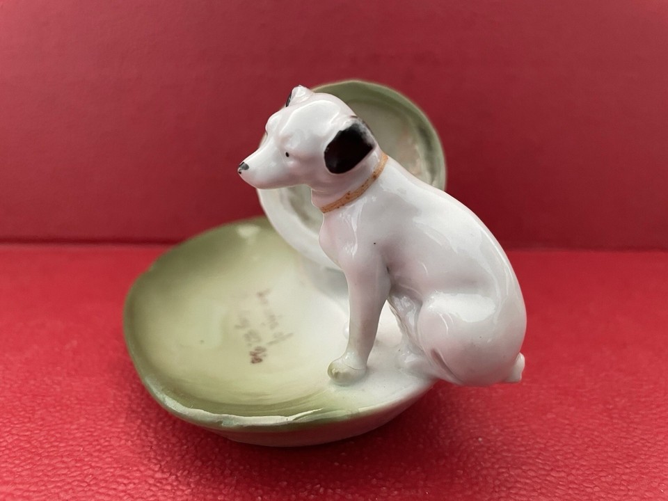 SOUVENIR FAIRINGS PORCELAIN Trinket Dish RCA Victor NIPPER DOG Talking ...