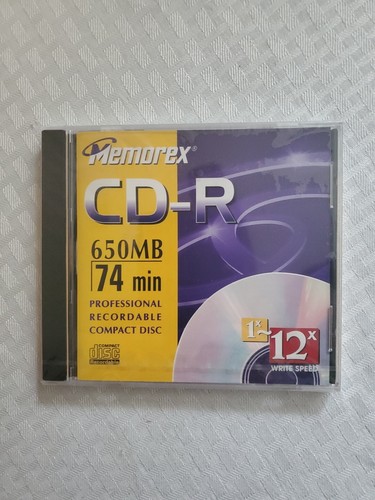 Sealed Memorex CD-R 650 MB 74 Min Recordable Compact Disc 1X 12X Write ...