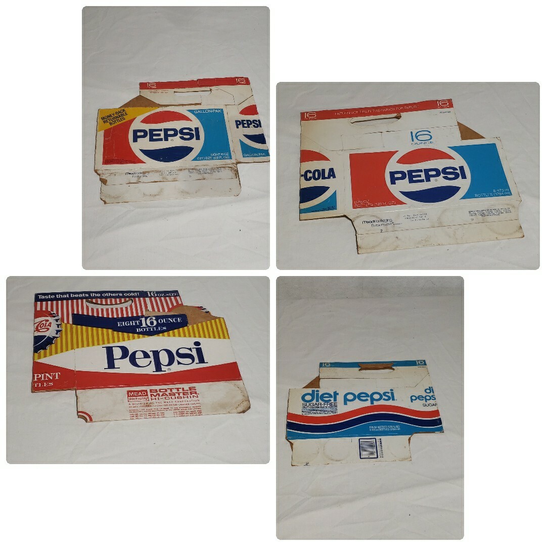 Vintage Lot of 3 Pepsi & 1 Dt Pepsi Sugar Free Cartons | eBay