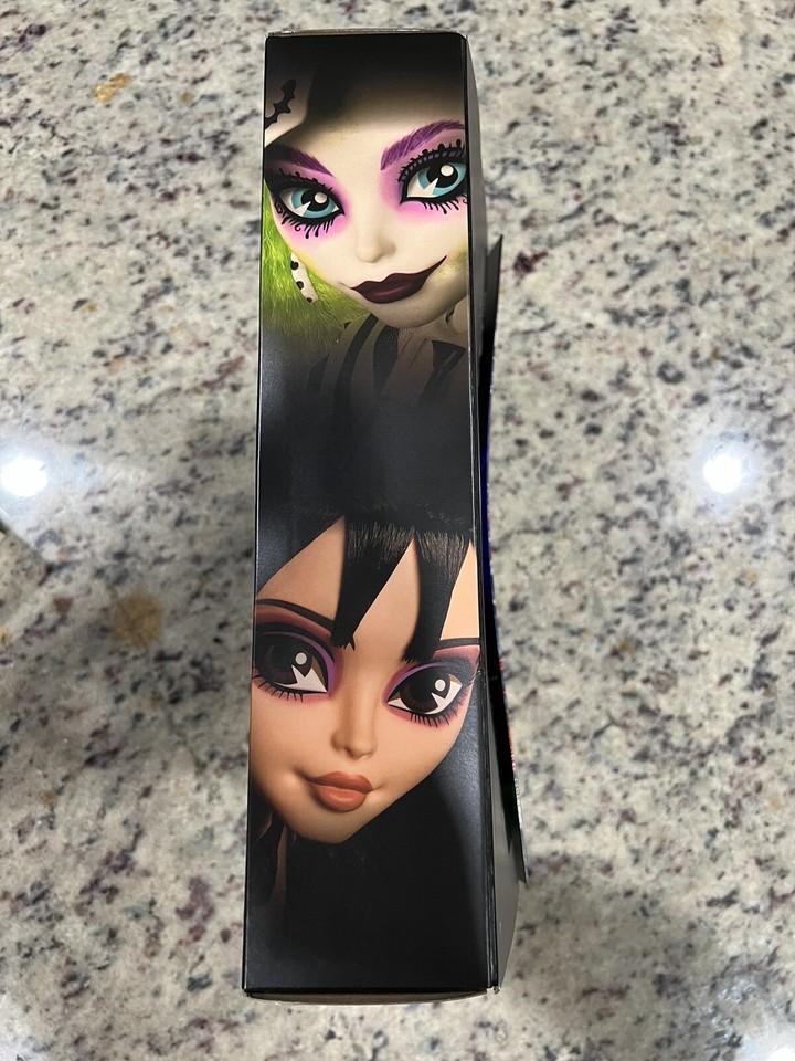 Monster High Mattel Creations Beetlejuice & Lydia Deetz Skullector Doll ...
