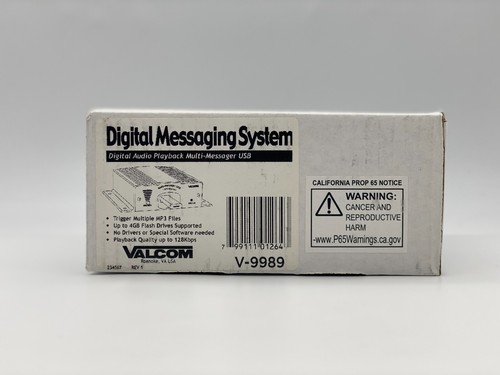 Valcom V9989 USB Digital Messaging System for sale online | eBay
