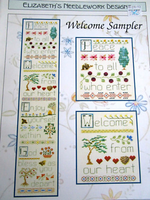 WELCOME Sampler Cross Stitch Pattern by Elizabeth’s Needlework Designs ...