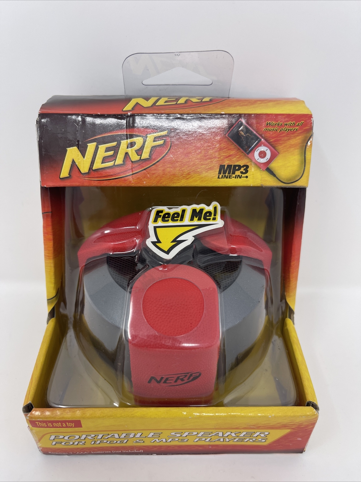 NERF Portable Speaker iPod MP3 iPhone Players Battery Rubberized ...